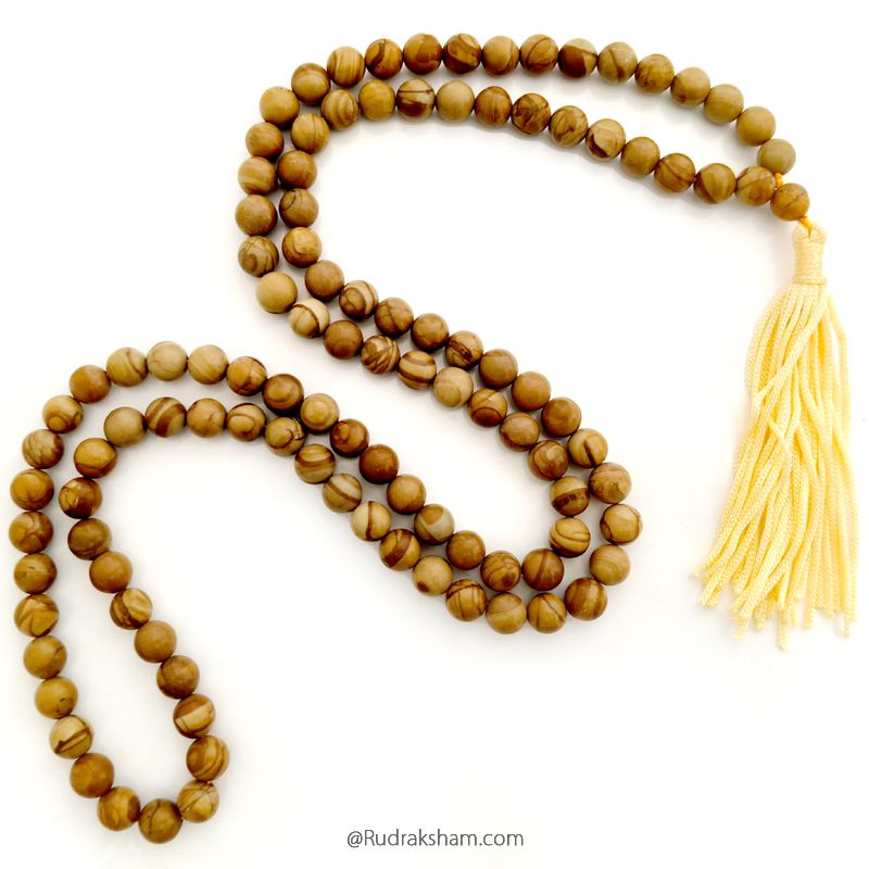 Camel Agate Mala, Yellow Agate Beads Necklace, Benefits of Camel Hakik ...