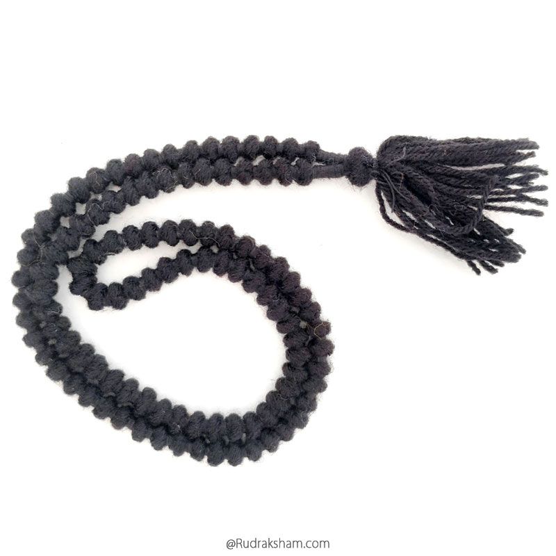 Wool Mala Rosary | Handmade 108+1 Bead Ram Wool Japa Mala | Rudraksham