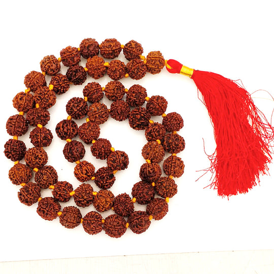 7 Mukhi Nepal Rudraksha Mala Necklace, Saat Mukhi japa mala Rosary ...