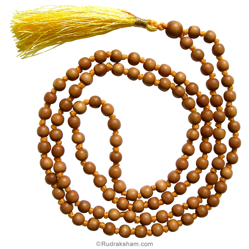 White Chandan Mala 6.5 mm – Rudraksham